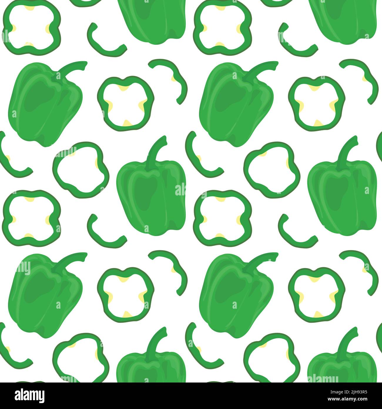 Seamless vector pattern background of bell peppers made of simple ...