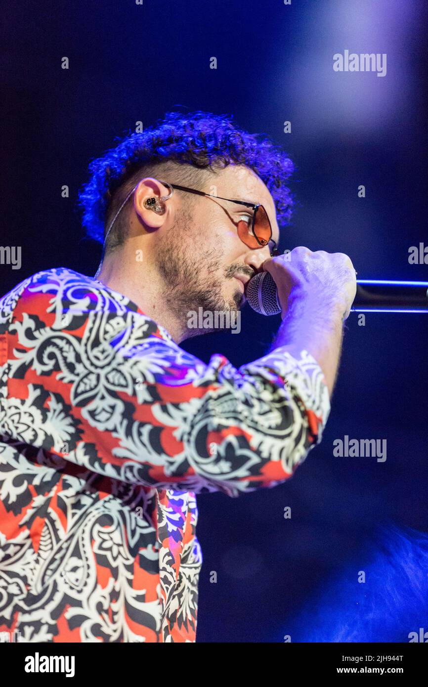 Carl Brave during the Italian singer Music Concert Carl Brave - tour ...