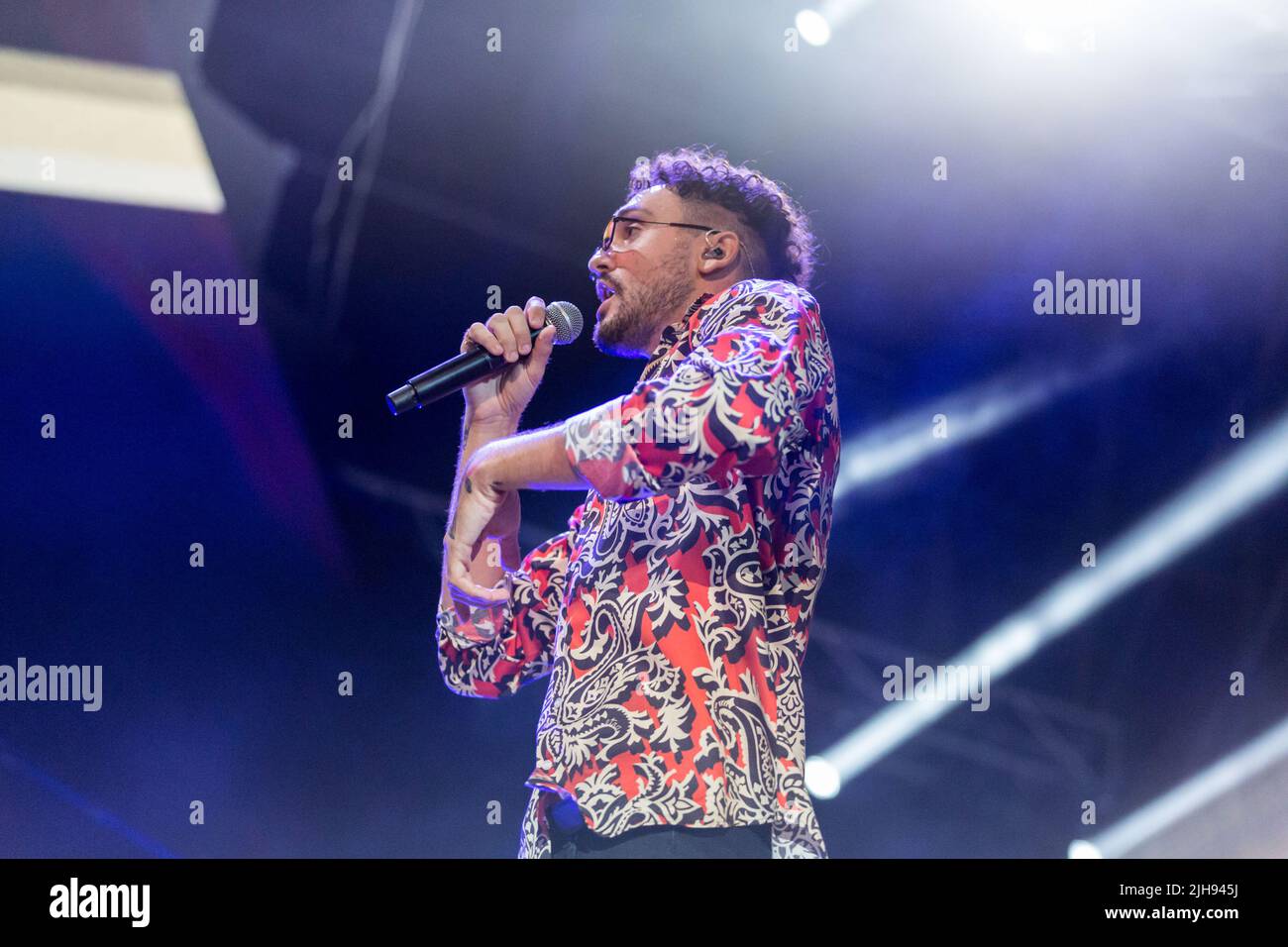 Carl Brave during the Italian singer Music Concert Carl Brave - tour ...