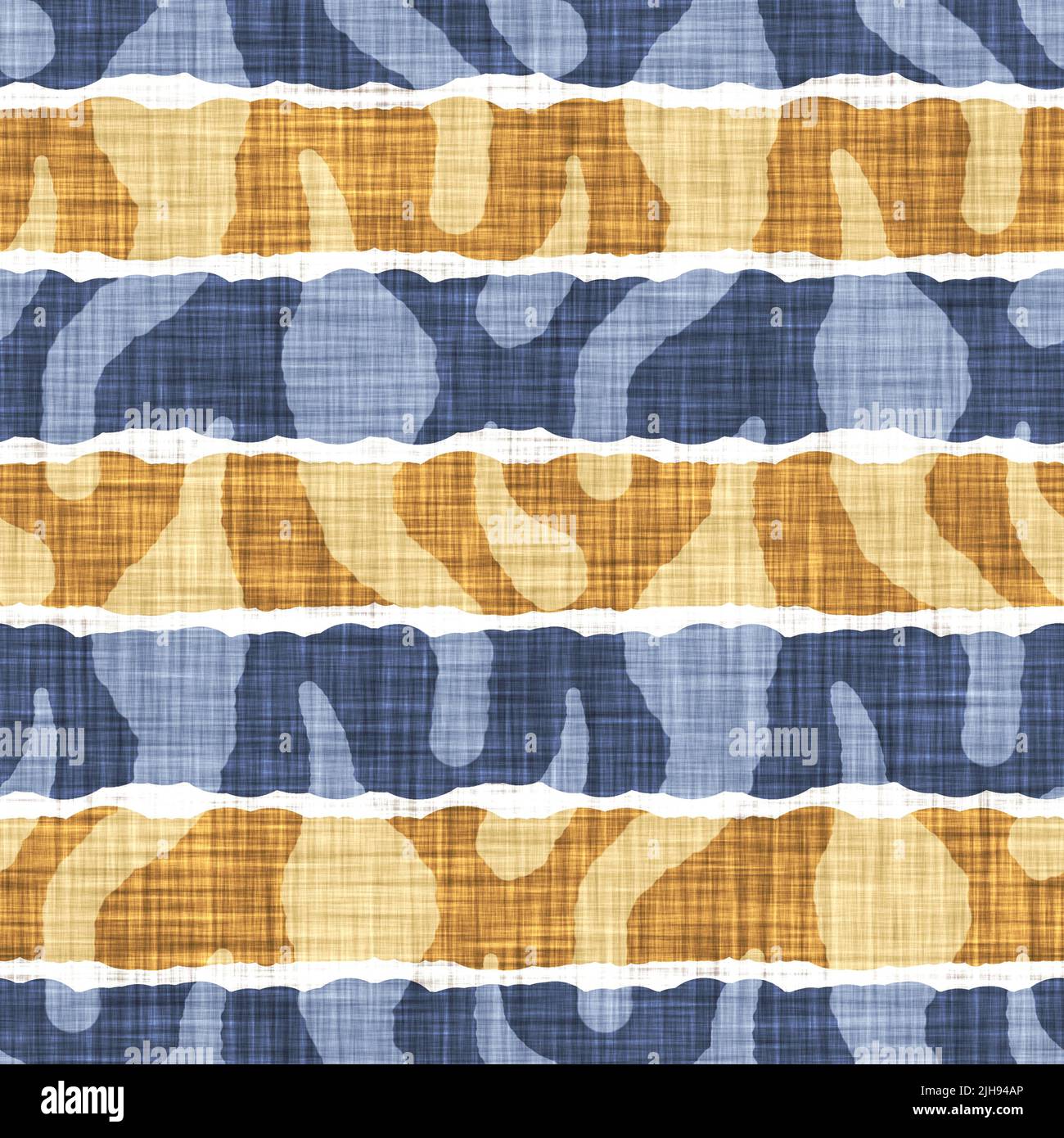 Seamless French country kitchen stripe fabric pattern print. Blue ...
