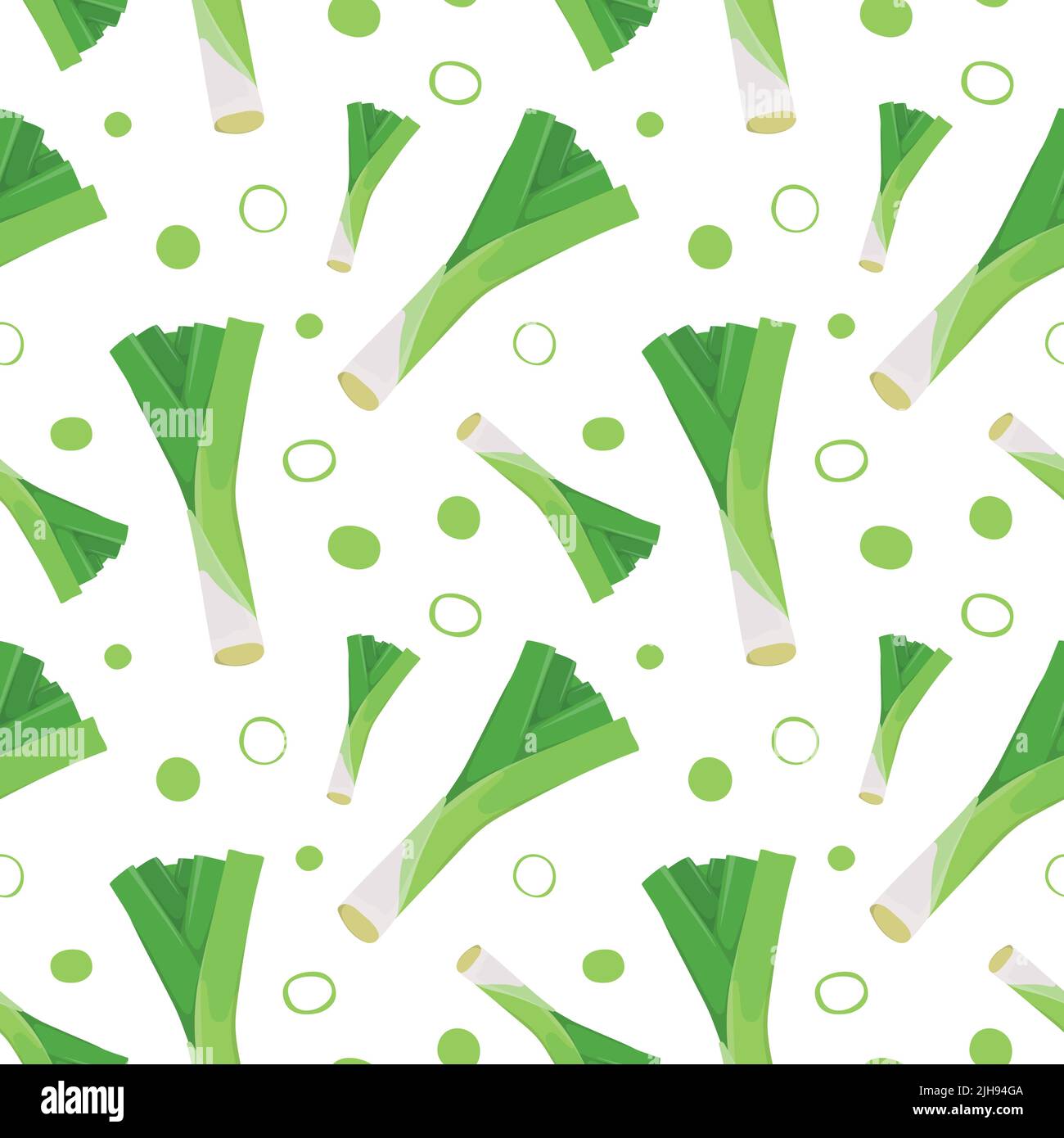 Seamless vector pattern background of leek made of simple illustrations ...
