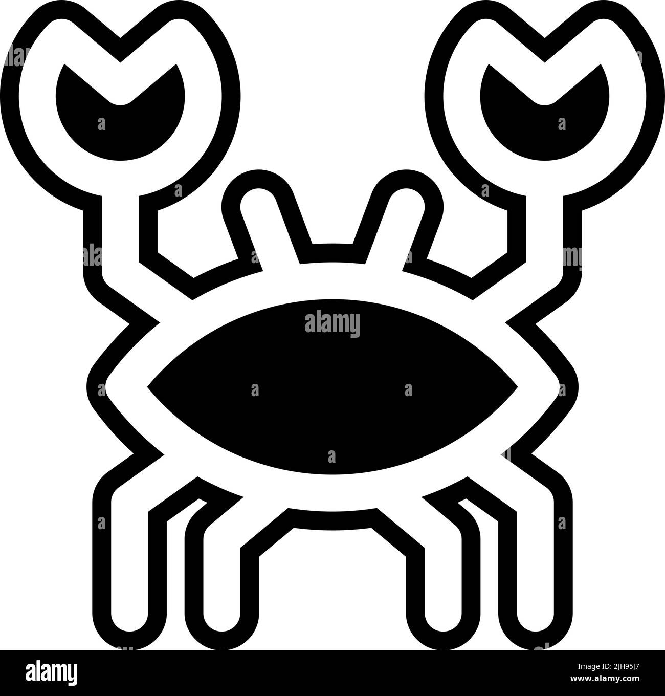 Red crab vector character Black and White Stock Photos & Images - Alamy