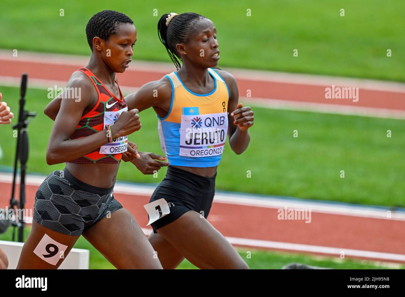 EUGENE, UNITED STATES - JULY 16: Jackline Chepkoech of Kenia, Norah ...