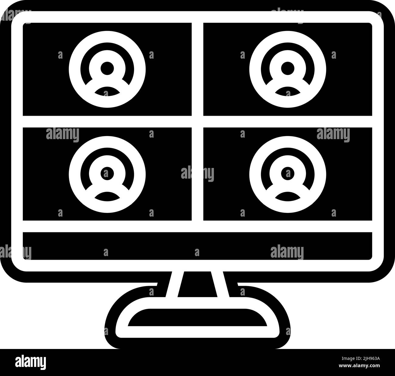 Video chat corporate teleconference Stock Vector Images - Alamy