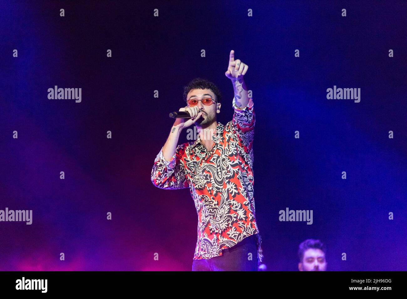 rock in roma, roma, Italy, July 15, 2022, Carl Brave during Carl Brave ...