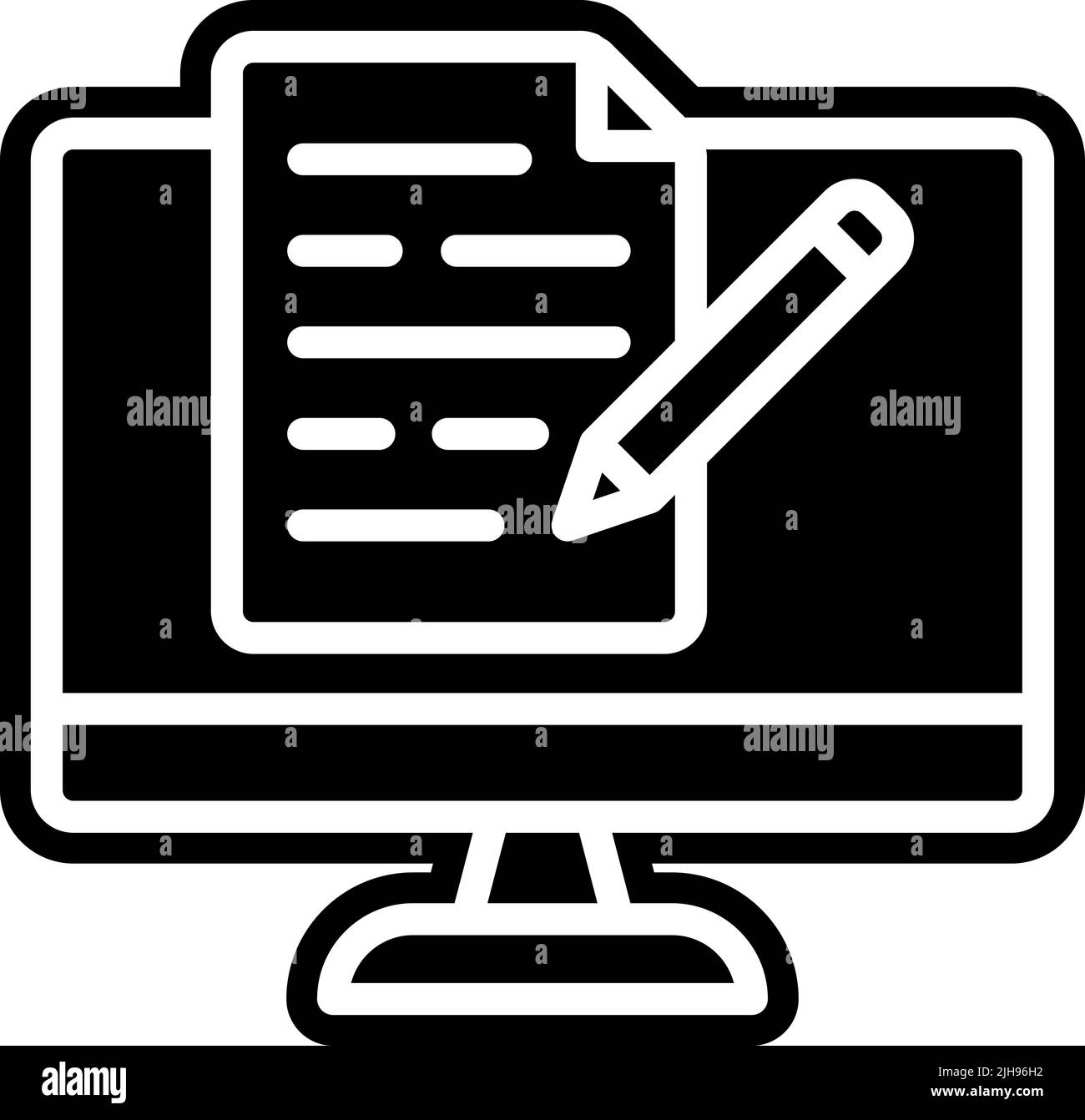 Copywriter article author icon Stock Vector Images - Alamy