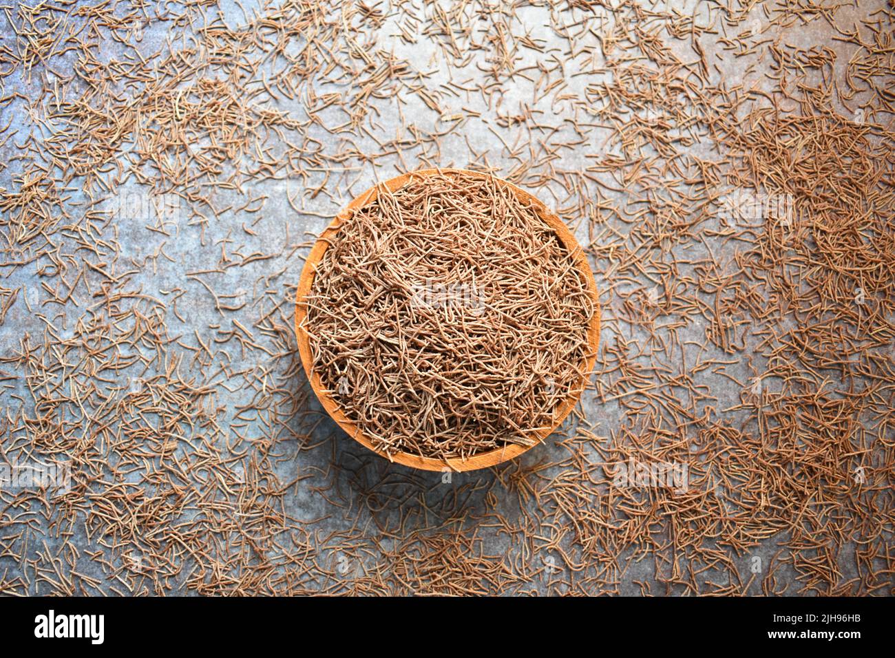 Raw whole dried finger millet vermicelli pasta Stock Photo - Alamy