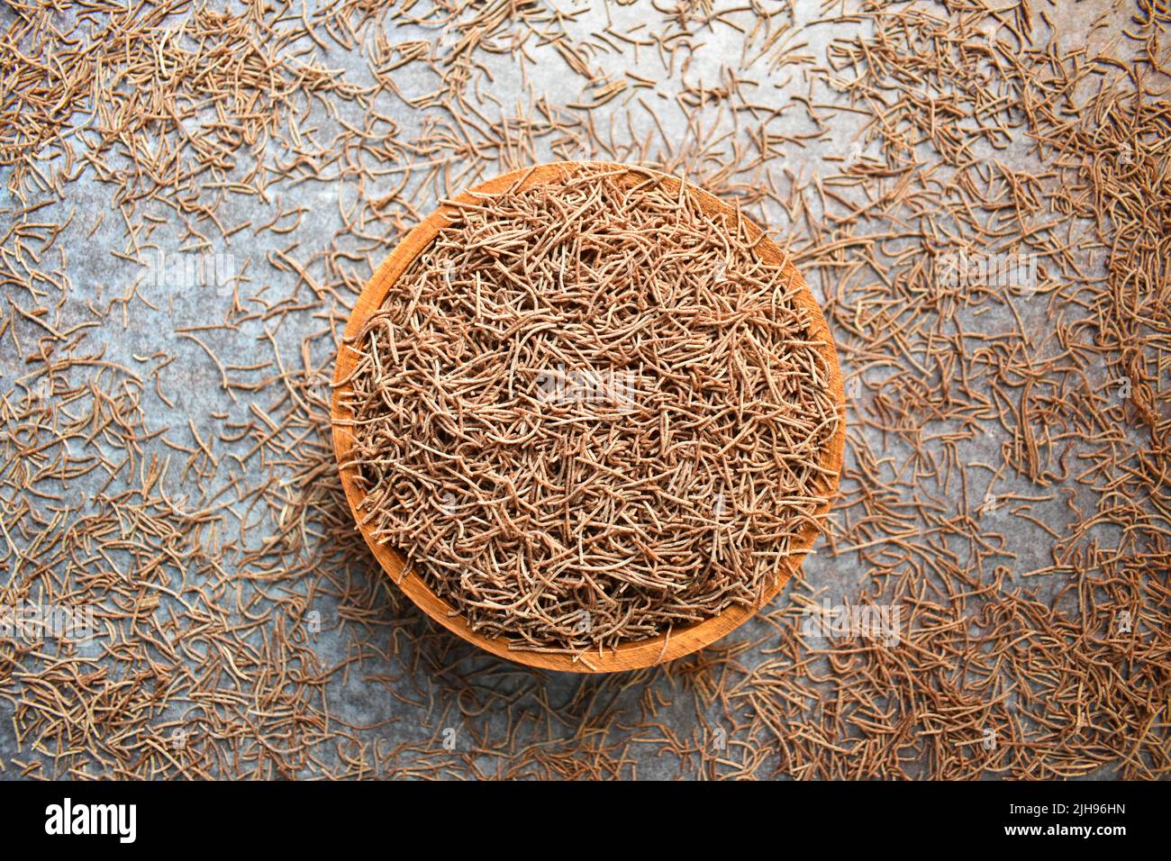 Raw whole dried finger millet vermicelli pasta Stock Photo - Alamy