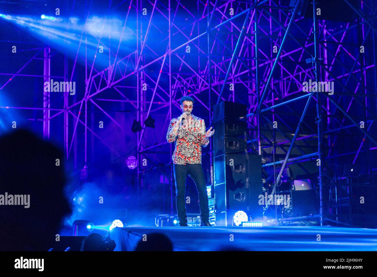 Carl Brave during the Italian singer Music Concert Carl Brave - tour ...