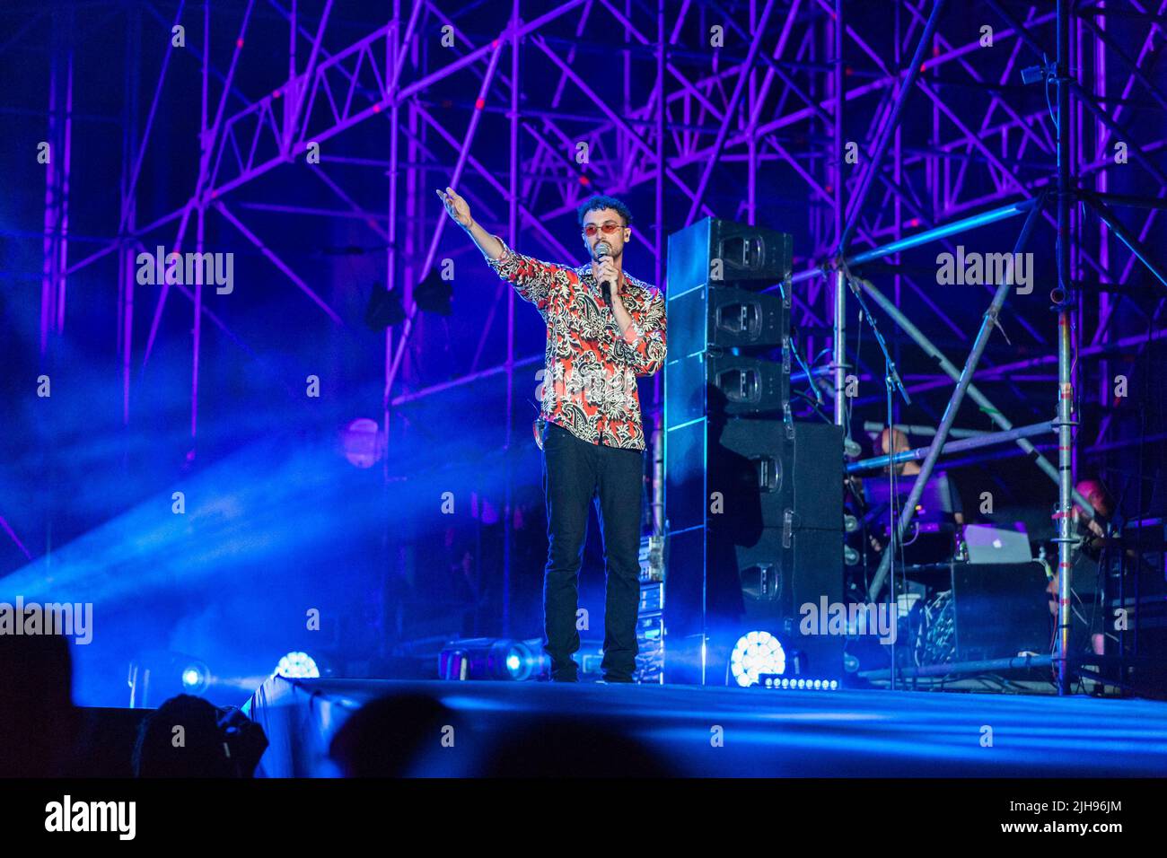 Carl Brave during the Italian singer Music Concert Carl Brave - tour ...