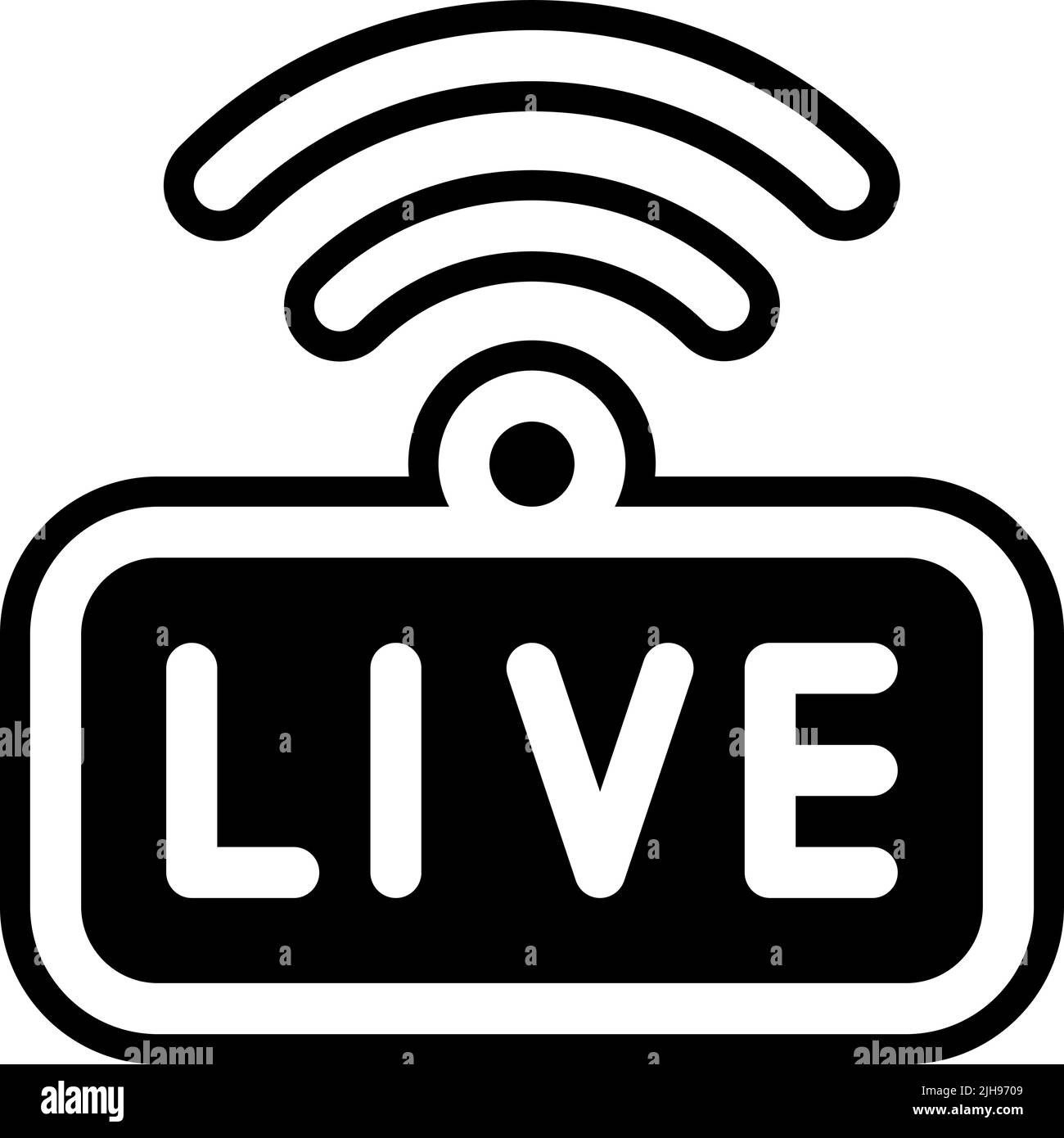 Live stream logo Black and White Stock Photos & Images - Alamy
