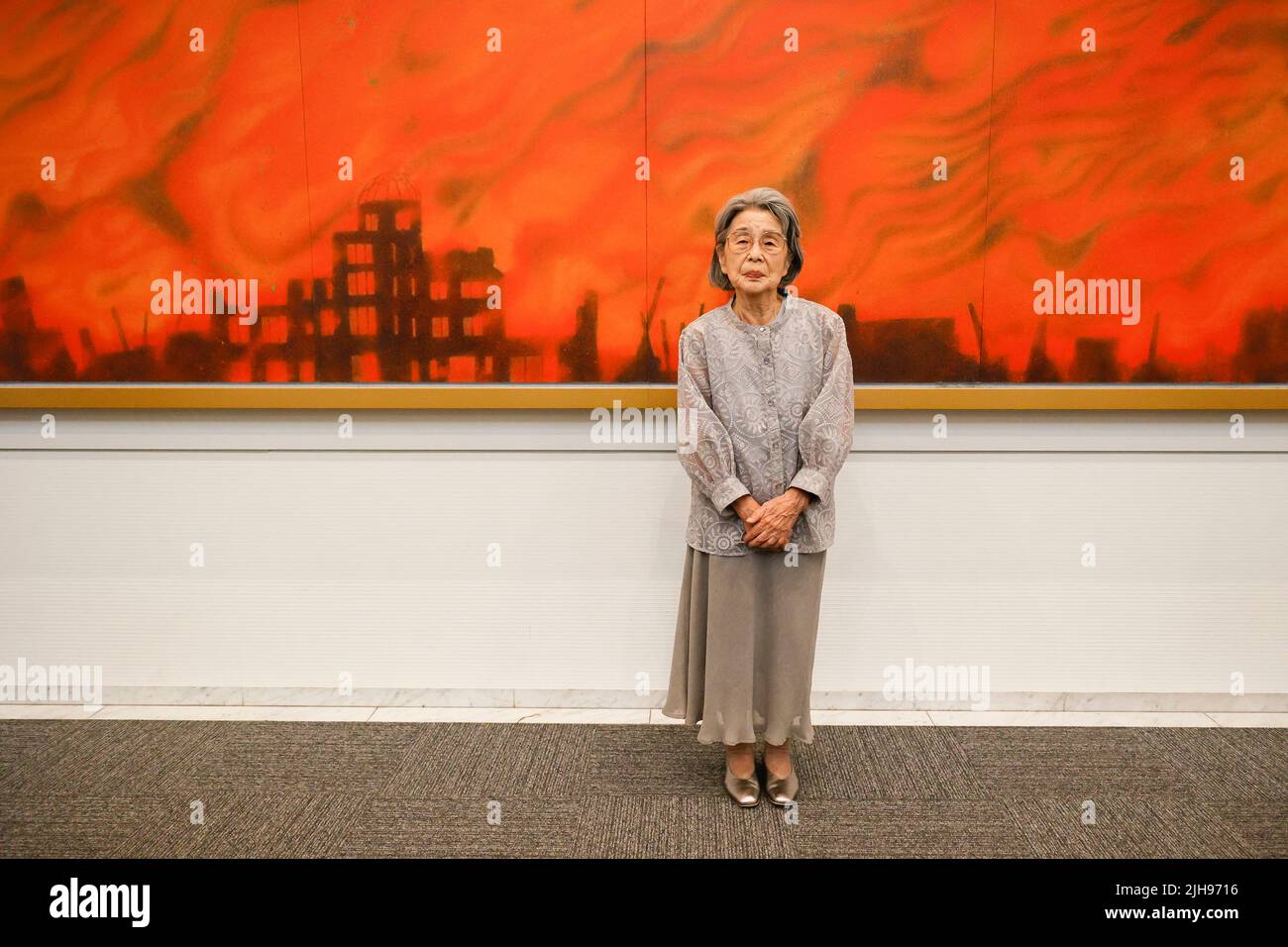 July 14, 2022, Hiroshima, Japan: Yoshiko Kajimoto, an atomic bomb ...