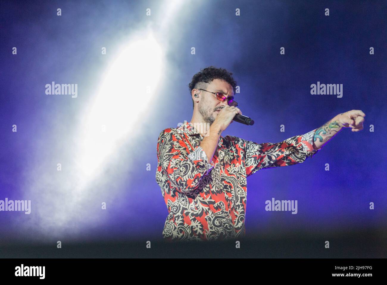 rock in roma, roma, Italy, July 15, 2022, Carl Brave during Carl Brave ...