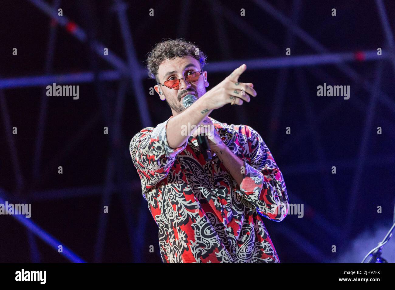 rock in roma, roma, Italy, July 15, 2022, Carl Brave during Carl Brave ...