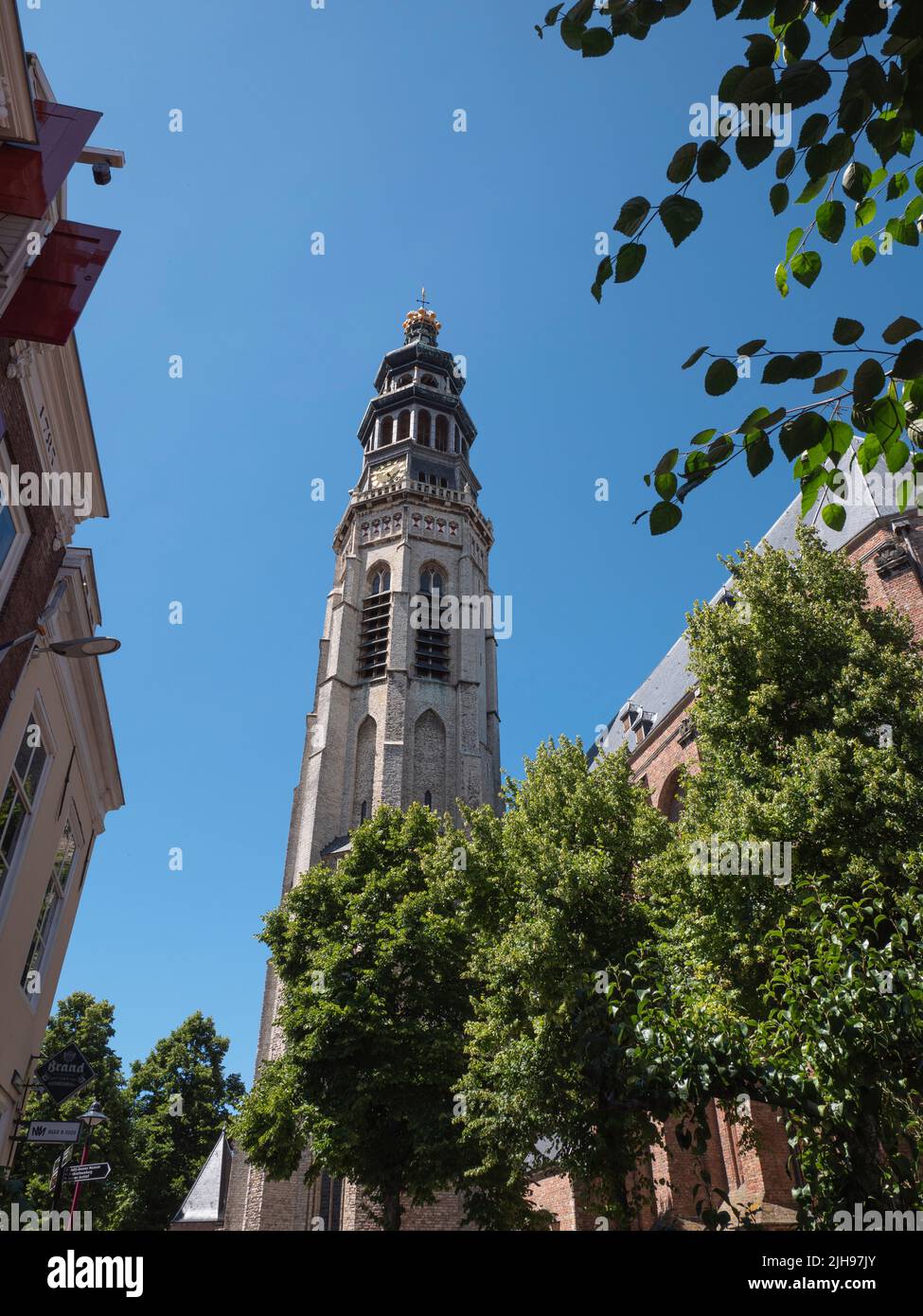 Middelburg, Netherlands, July 10, 2022, The Abbey Tower, Restored ...