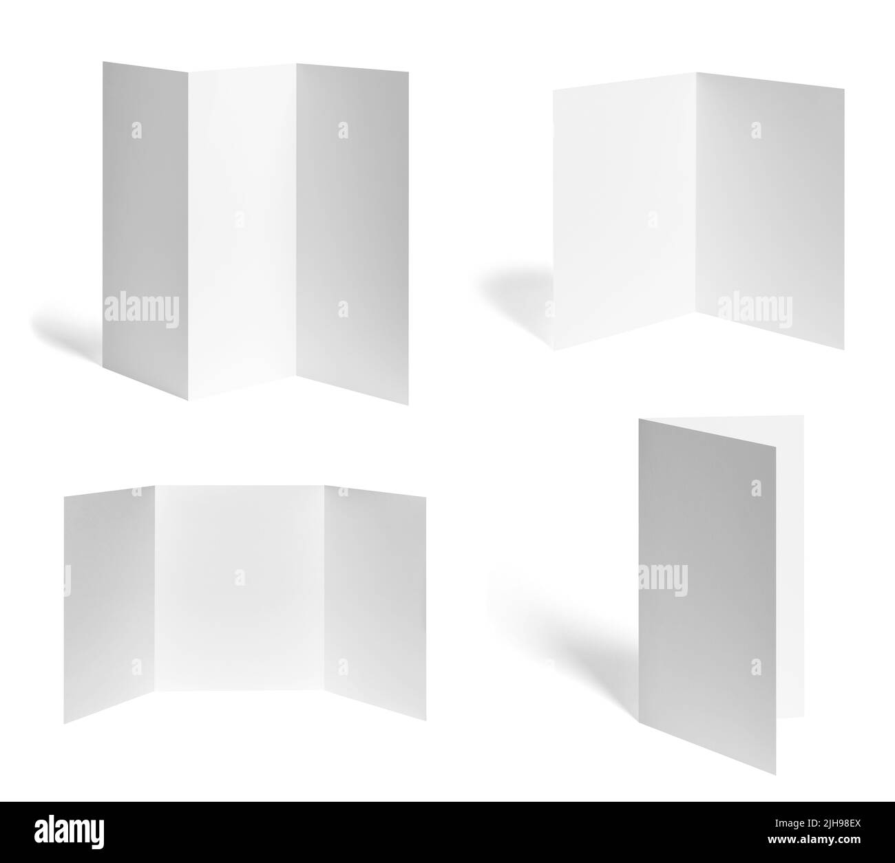 folded leaflet white blank paper template book desktop calendar Stock ...