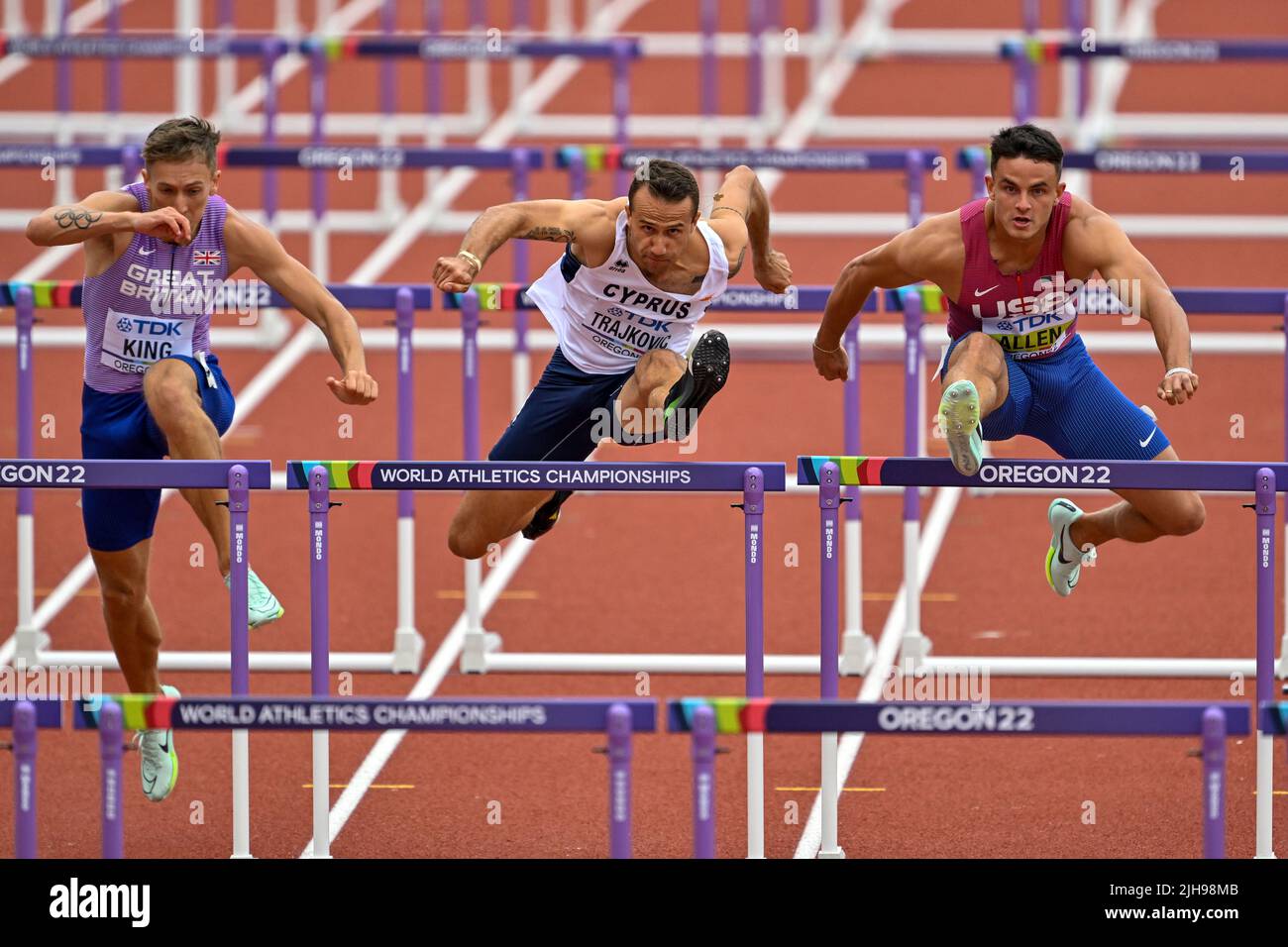 EUGENE, UNITED STATES - JULY 16: David King of Great Britain, Milan ...