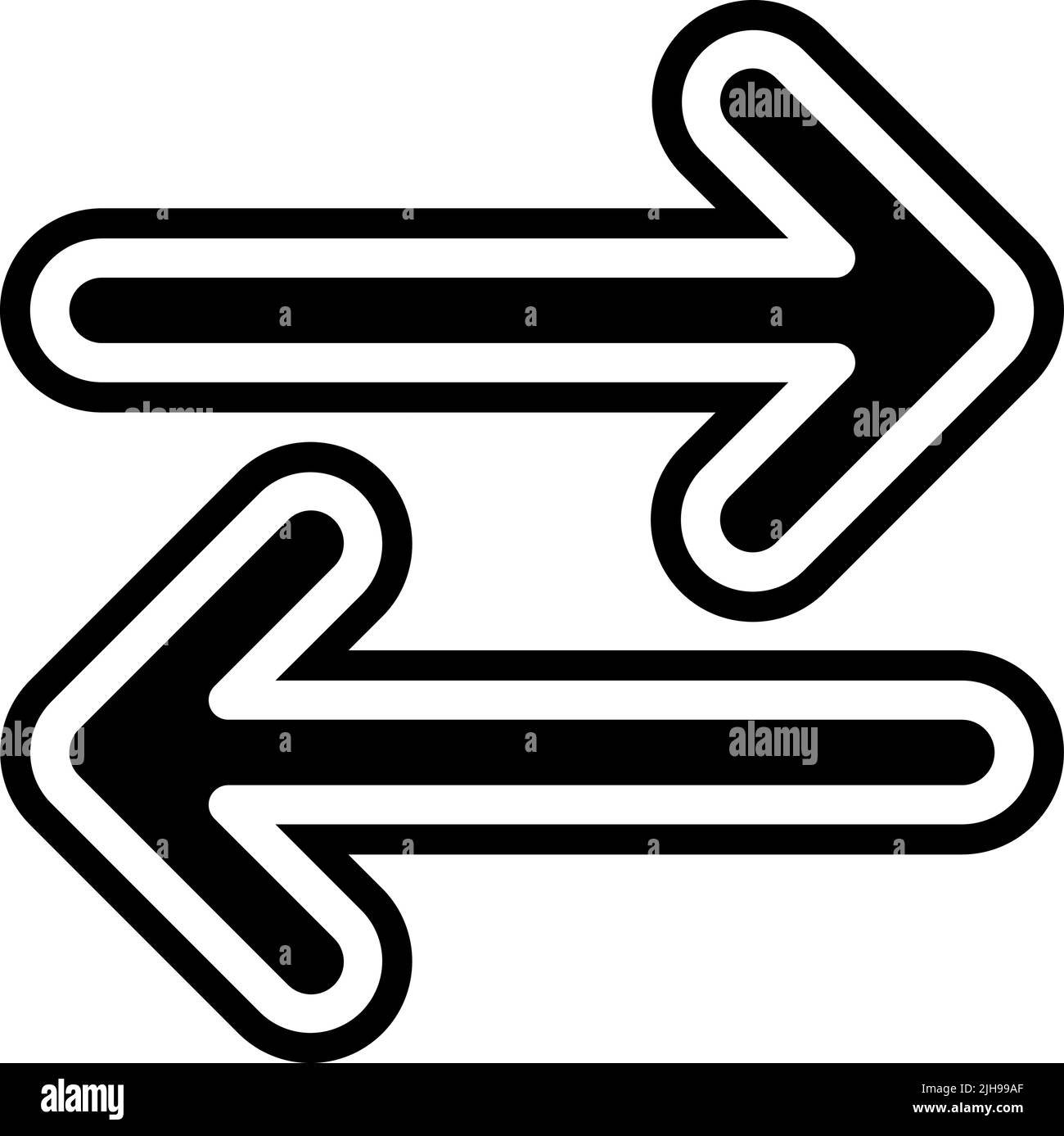 Reverse arrow right left Cut Out Stock Images & Pictures - Alamy