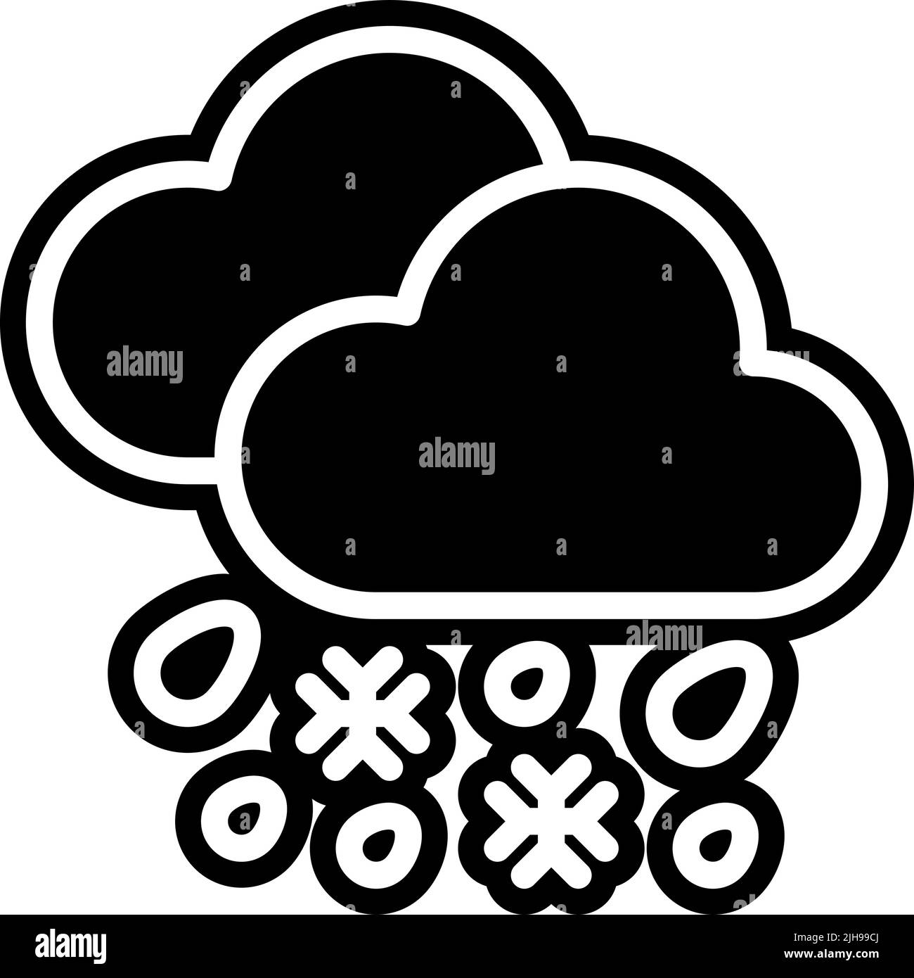 Winter mountain paper cut Stock Vector Images - Alamy