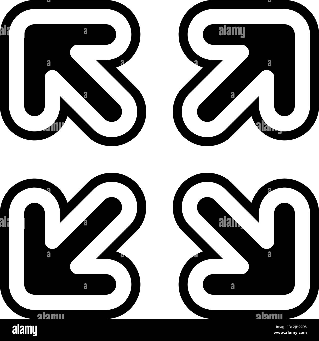 Small simple white arrow Black and White Stock Photos & Images - Alamy