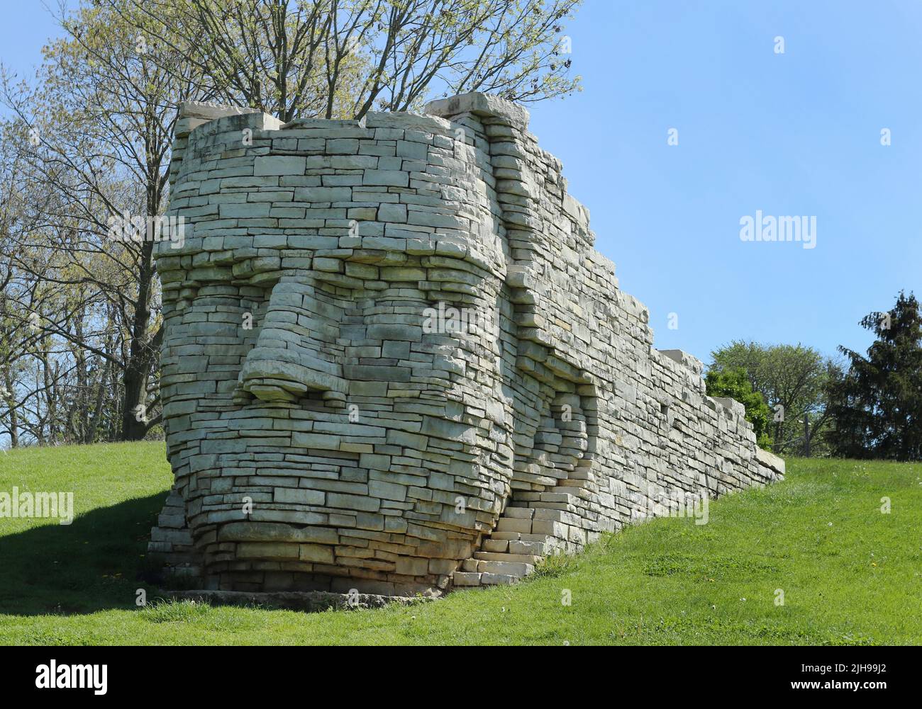 A very unique monument of Chief Leatherlips. This was crafted from ...