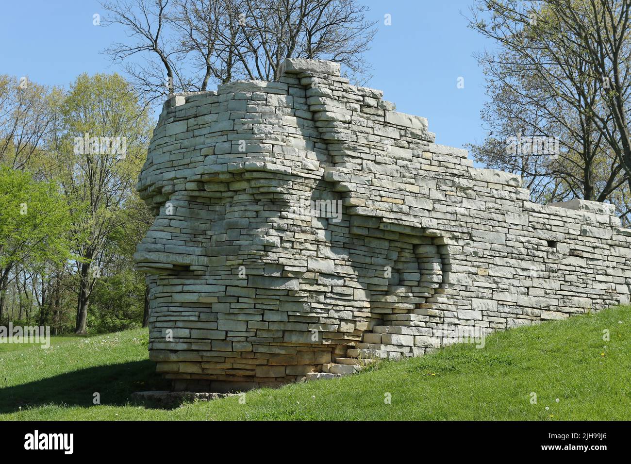 A very unique monument of Chief Leatherlips. This was crafted from ...