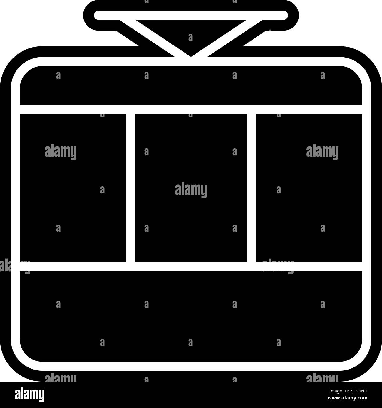 Ski lift transport icon Black and White Stock Photos & Images - Alamy