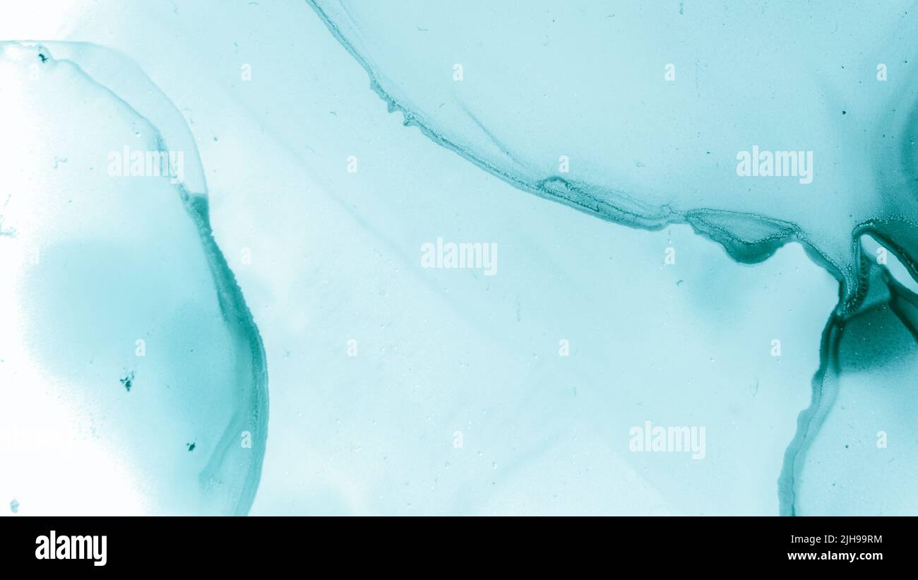 Green Pastel Flow Liquid. Blue Sea Modern Stock Photo - Alamy