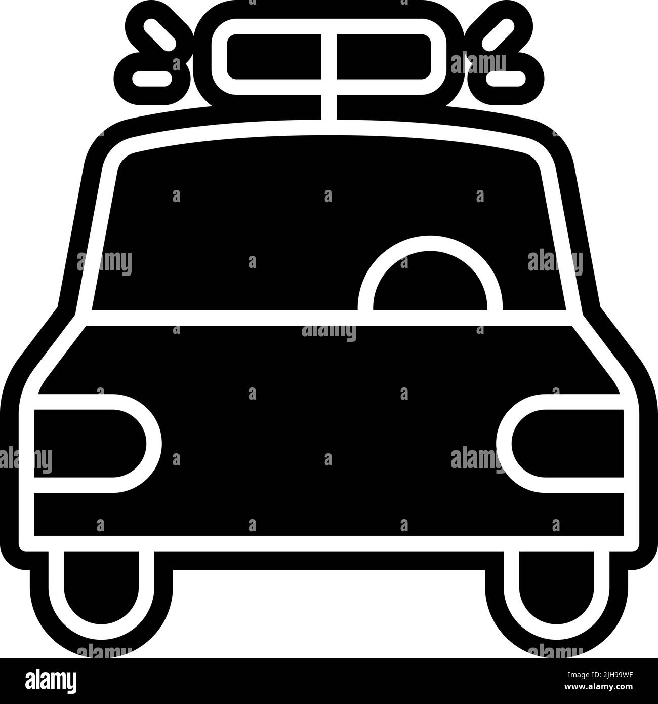 Police car vehicle flat Black and White Stock Photos & Images - Alamy