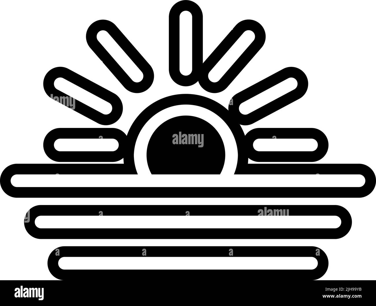 Walk with sunset view Stock Vector Images - Alamy