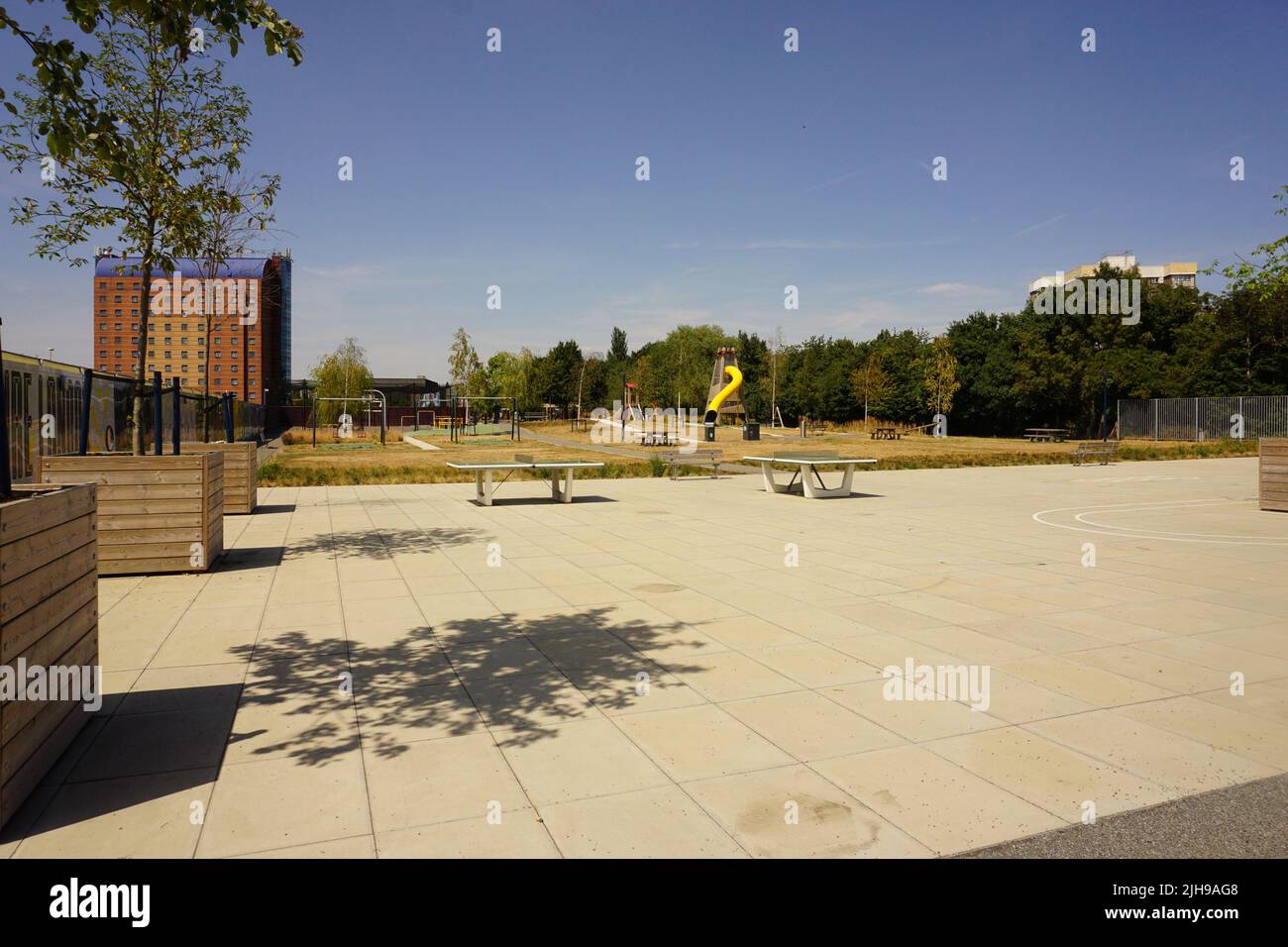 The newly built Claremont Park in Brent Cross, London. United Kingdom ...