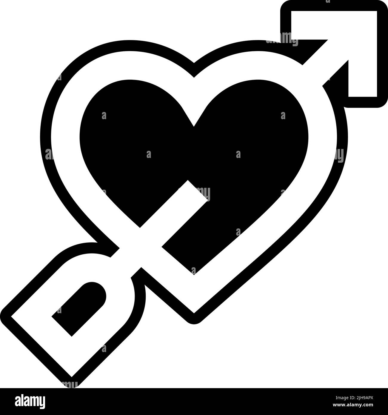 Romantic arrow symbol Cut Out Stock Images & Pictures - Alamy