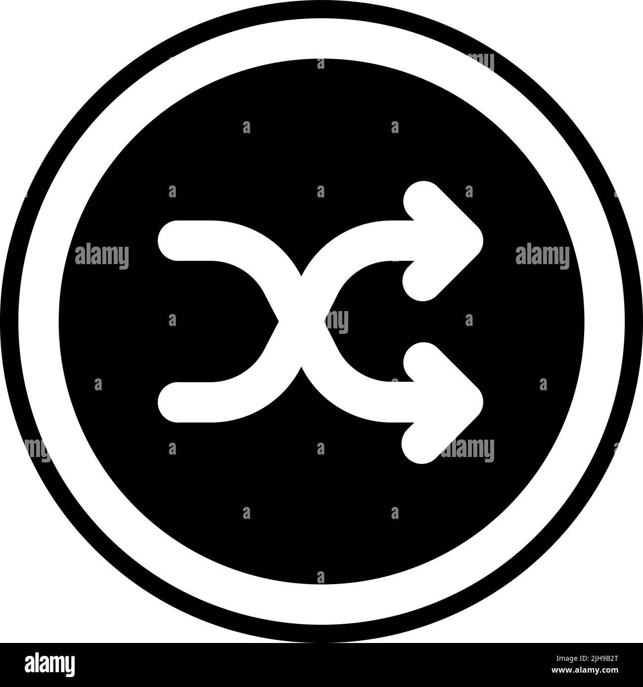 White shuffle symbol Stock Vector Images - Alamy