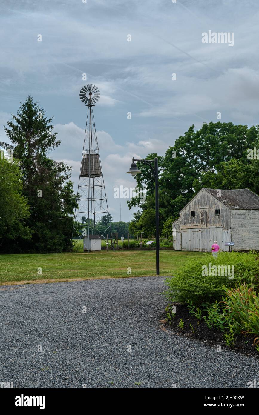 Princeton, NJ, USA -- July 8, 2022. A vertical landscape photo of an ...