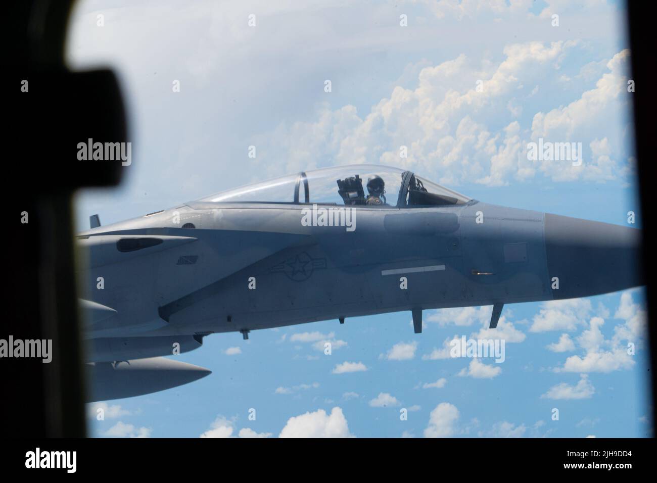 An F-15 Eagle with the 159th Fighter Wing out of Louisiana flies beside ...
