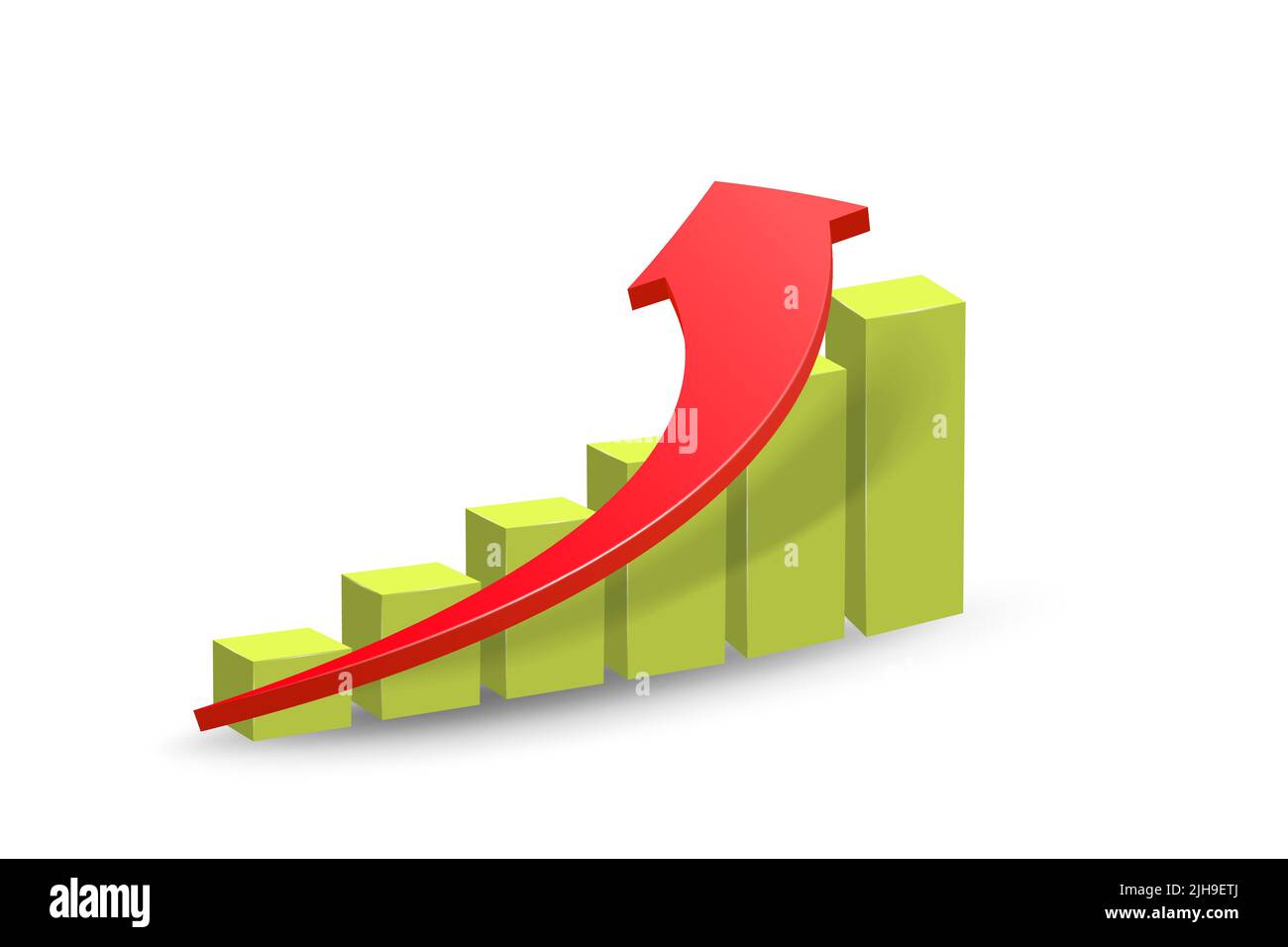 Abstract Curved Red Arrows. Market movements creative concept charts ...