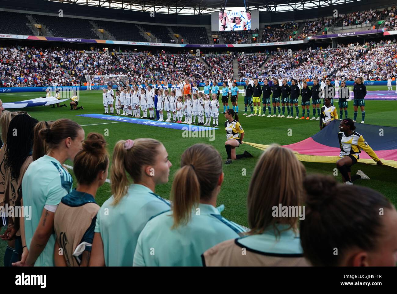 Germany line up for national anthems hi-res stock photography and ...