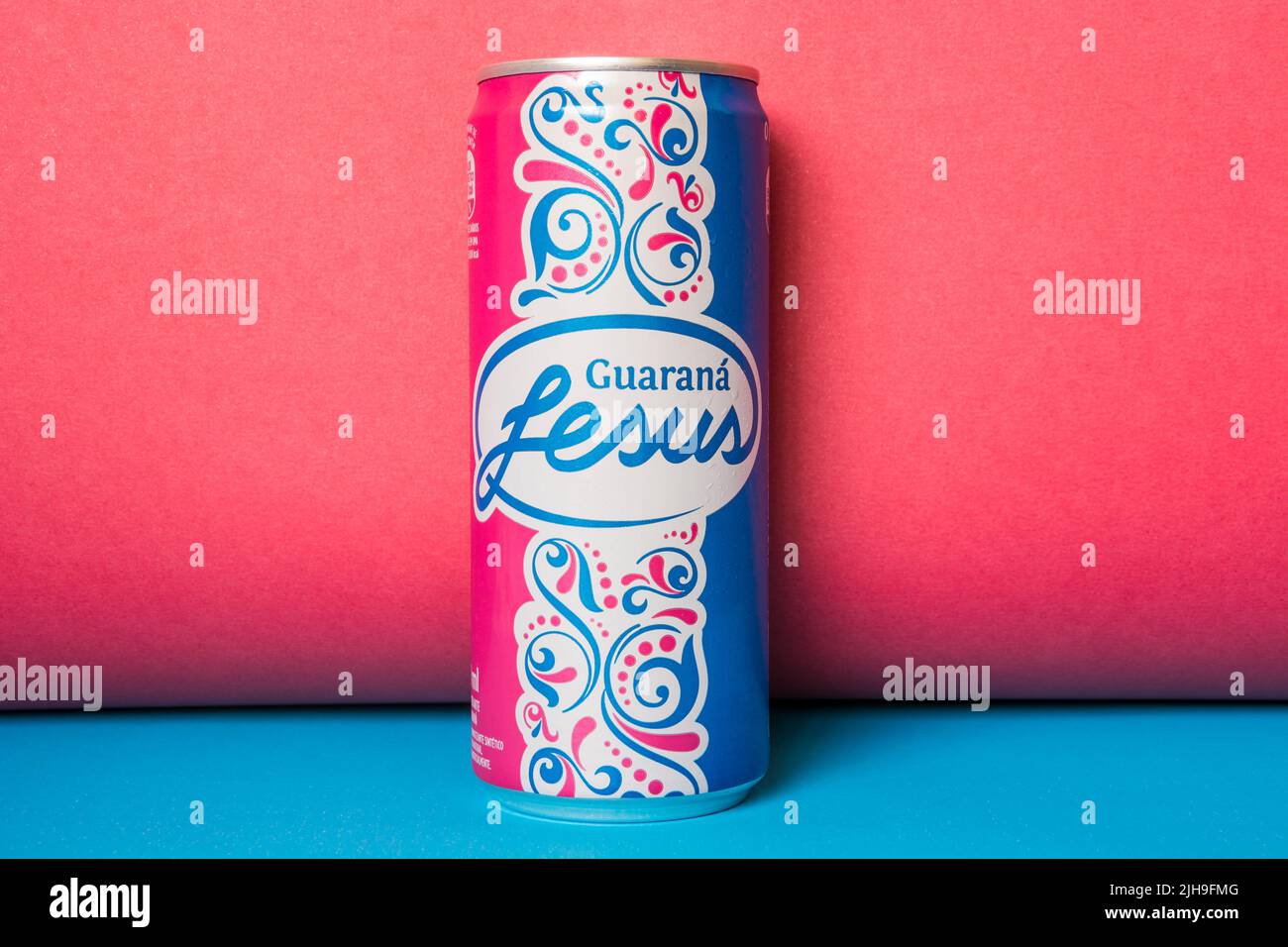 Guarana Jesus soft drink. A Brazilian drink, popular in the northern ...