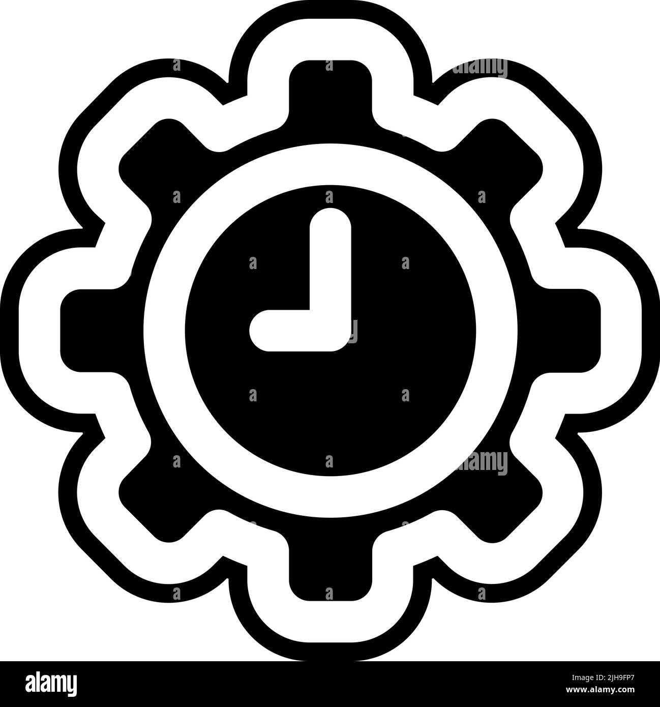 Time management growth concept illustration Black and White Stock ...