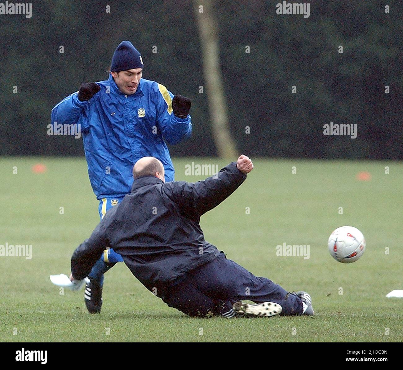 RICHARD HUGHES FEELS THE FULL FORCE OF MANAGER VELIMIR ZAJEC AS POMPEY ...