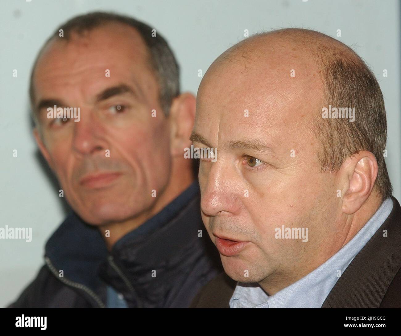 VALEMIR ZAJEC AND JOE JORDAN AT THE PRESS CONFERENCE TO ANNOUNCE THEIR ...