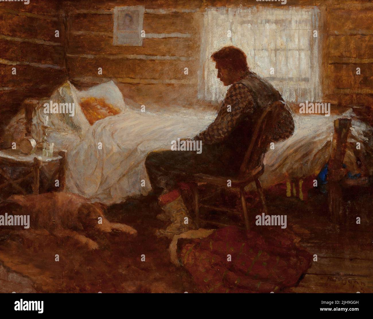 Doting Family (1905) painting by Harvey Thomas Dunn Stock Photo - Alamy