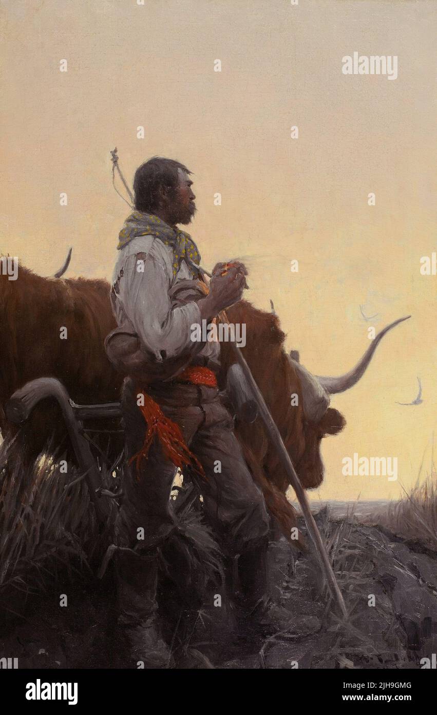 The Plowman (1907) painting by Harvey Thomas Dunn Stock Photo - Alamy