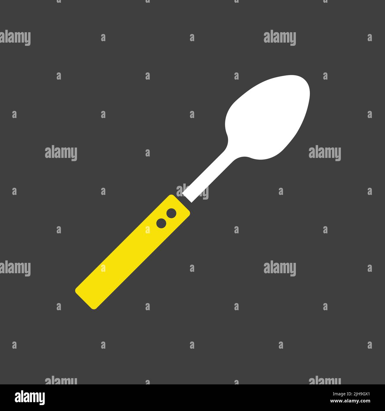 Large spoon vector glyph icon. Kitchen appliances. Graph symbol for ...