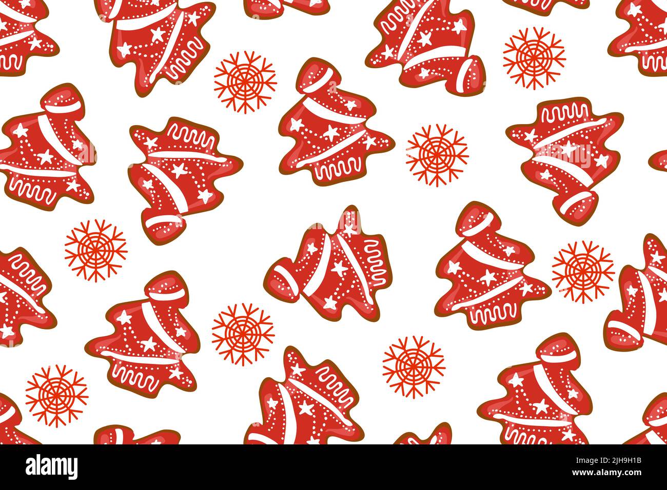 Christmas seamless pattern with kawaii, textures for Christmas ...