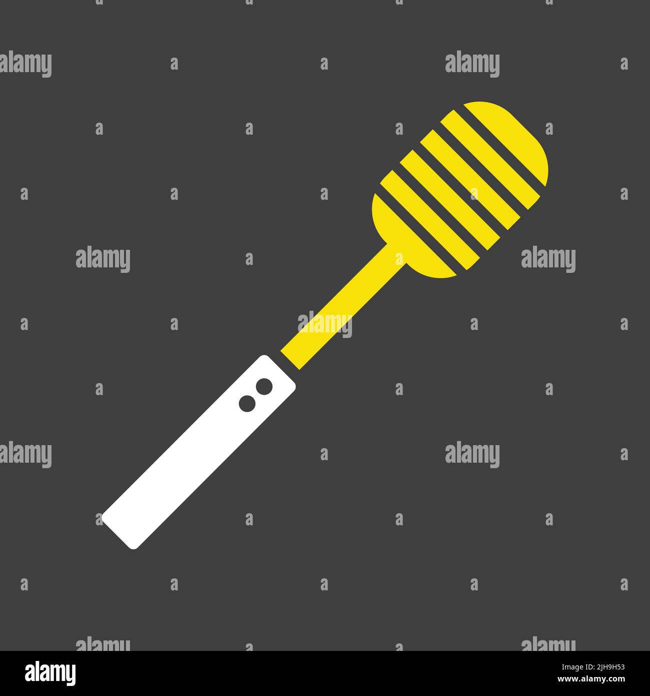 Honey dipper vector glyph icon. Kitchen appliances. Graph symbol for ...