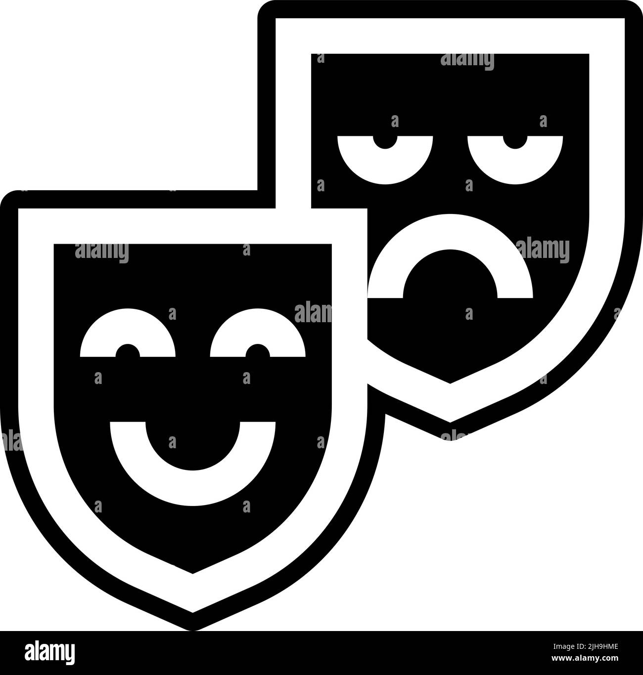 Venetian masks vector Black and White Stock Photos & Images - Alamy