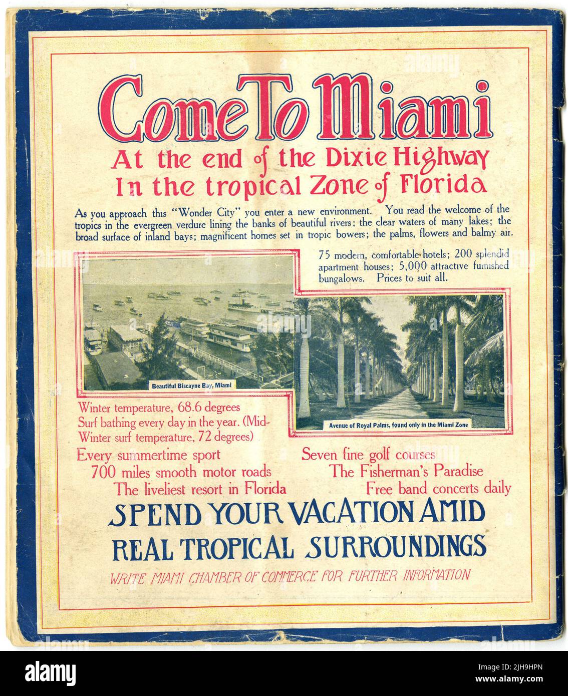 Florida ad 1920s hi-res stock photography and images - Alamy