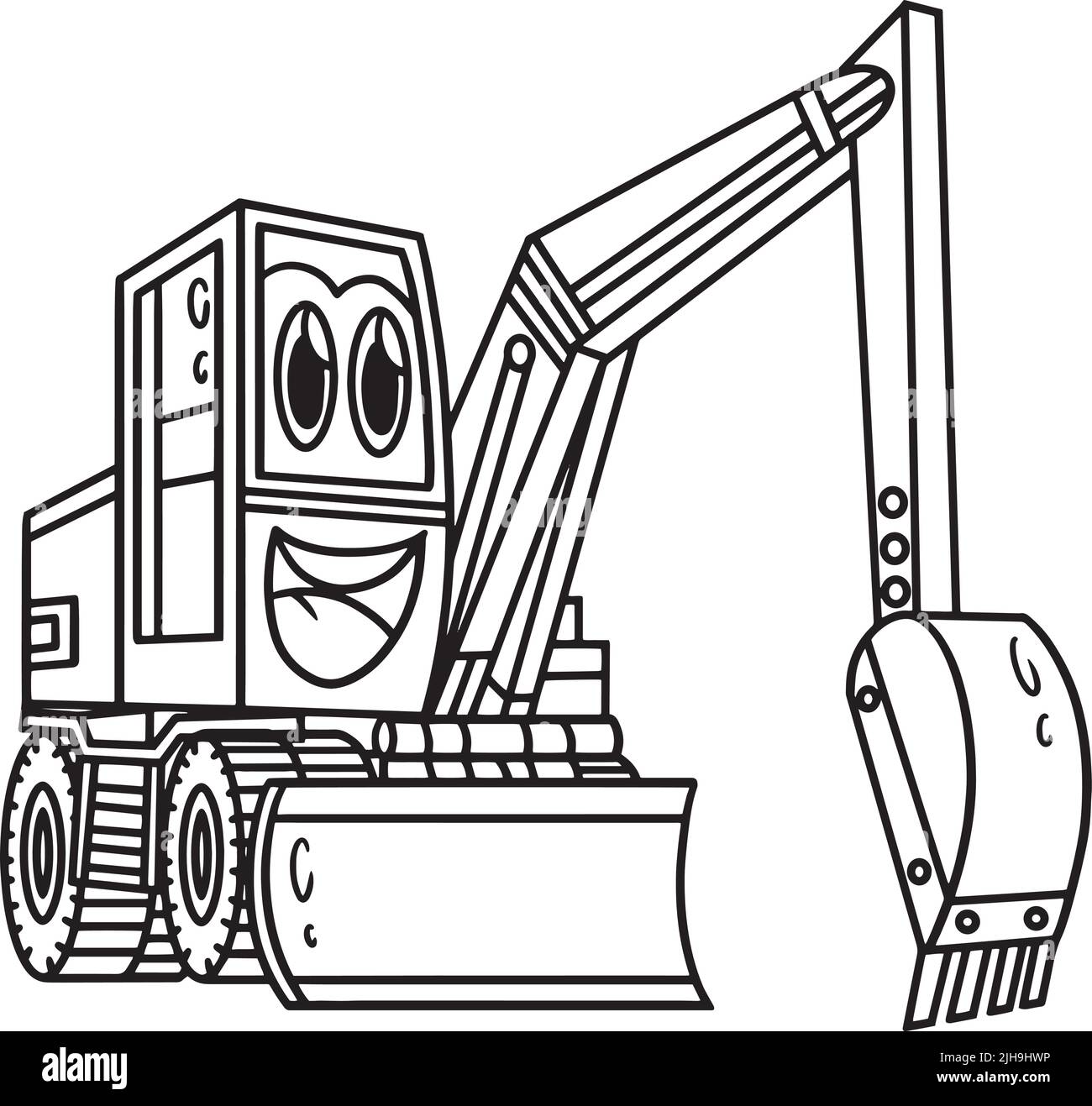 Kids excavator design Cut Out Stock Images & Pictures - Alamy