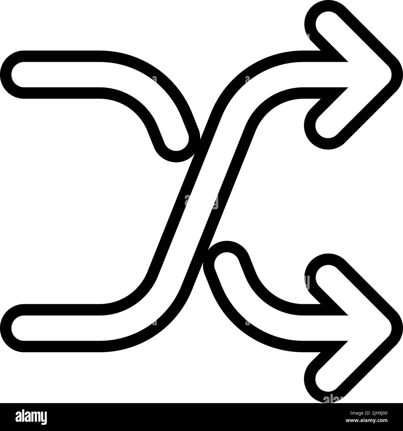 Arrow shuffle icon simple Cut Out Stock Images & Pictures - Alamy